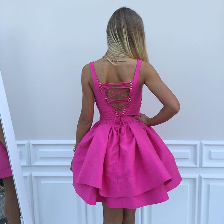 Princess Short Hot Pink Homecoming Dress Party Dress on Luulla
